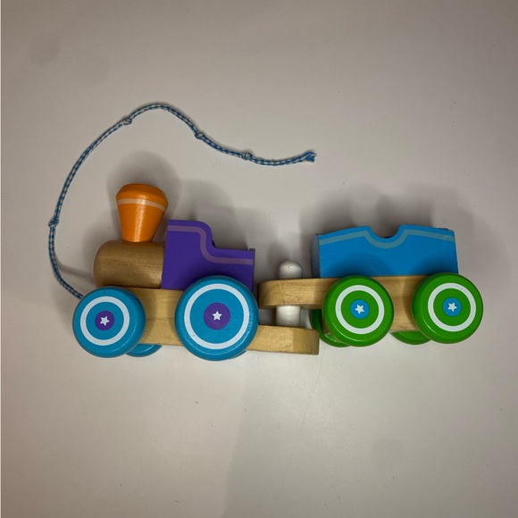 Melissa & Doug | Toys | 3 For Melissa Doug Colorful Wooden Pull Train ...